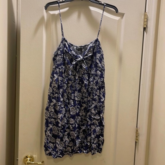 Timing | Dresses | Timing Blue Floral Dress With Front Bow | Poshmark